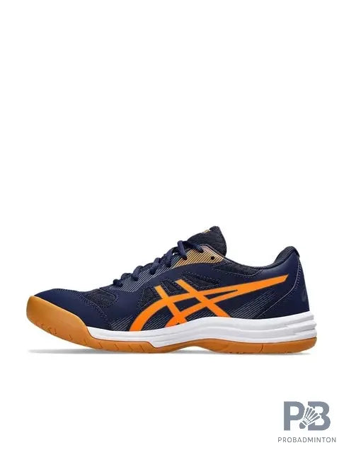 Asics UPCOURT 5 Indoor Court Shoe (Pea Coat/Shocking orange) - Probadminton