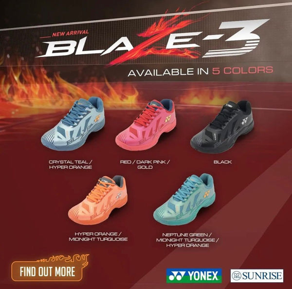 Yonex Blaze 3 Badminton Shoes (Black) - probadminton