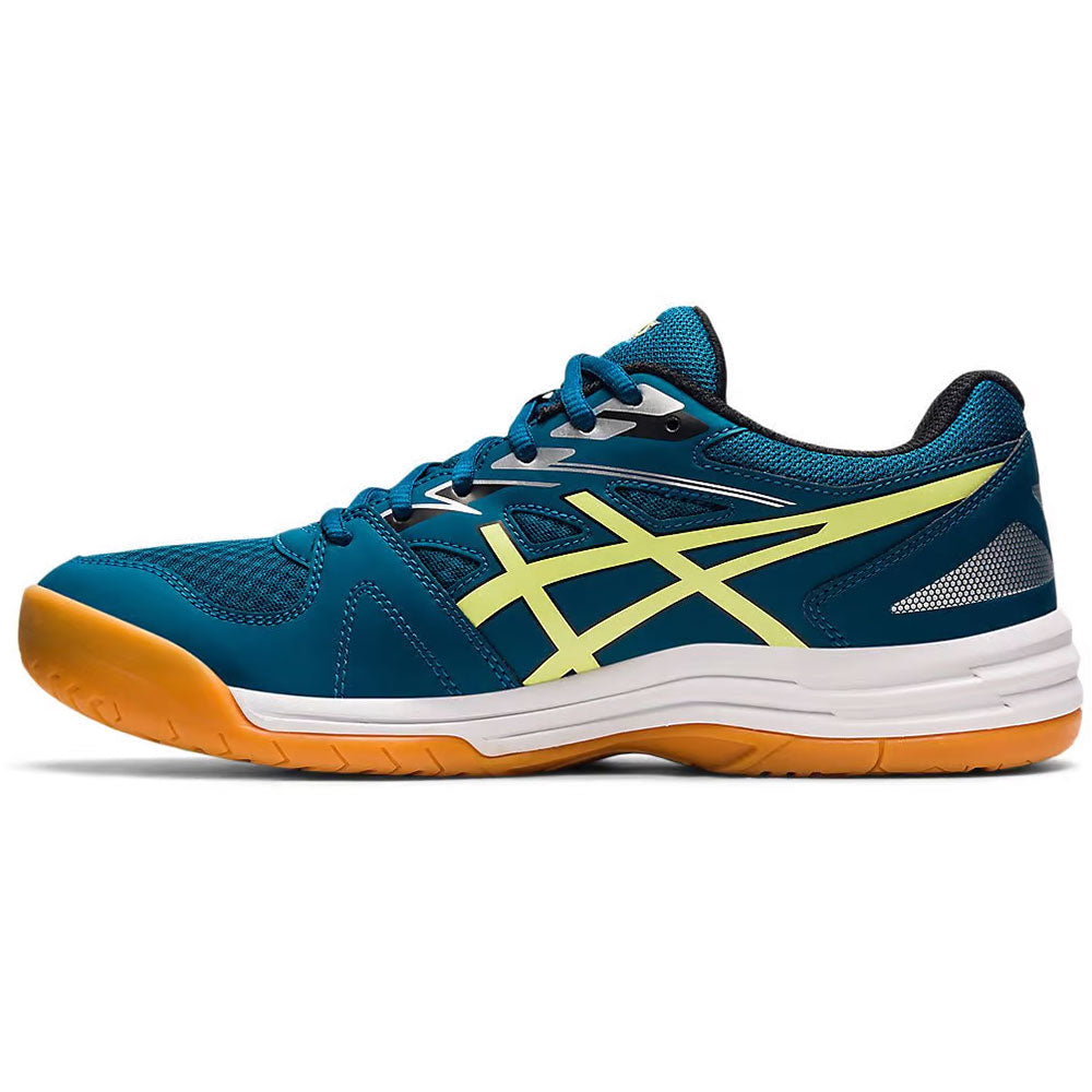 ASICS UPCOURT 4 Indoor Court Shoes ( Deep Sea Teal & Glow Yellow) - Probadminton
