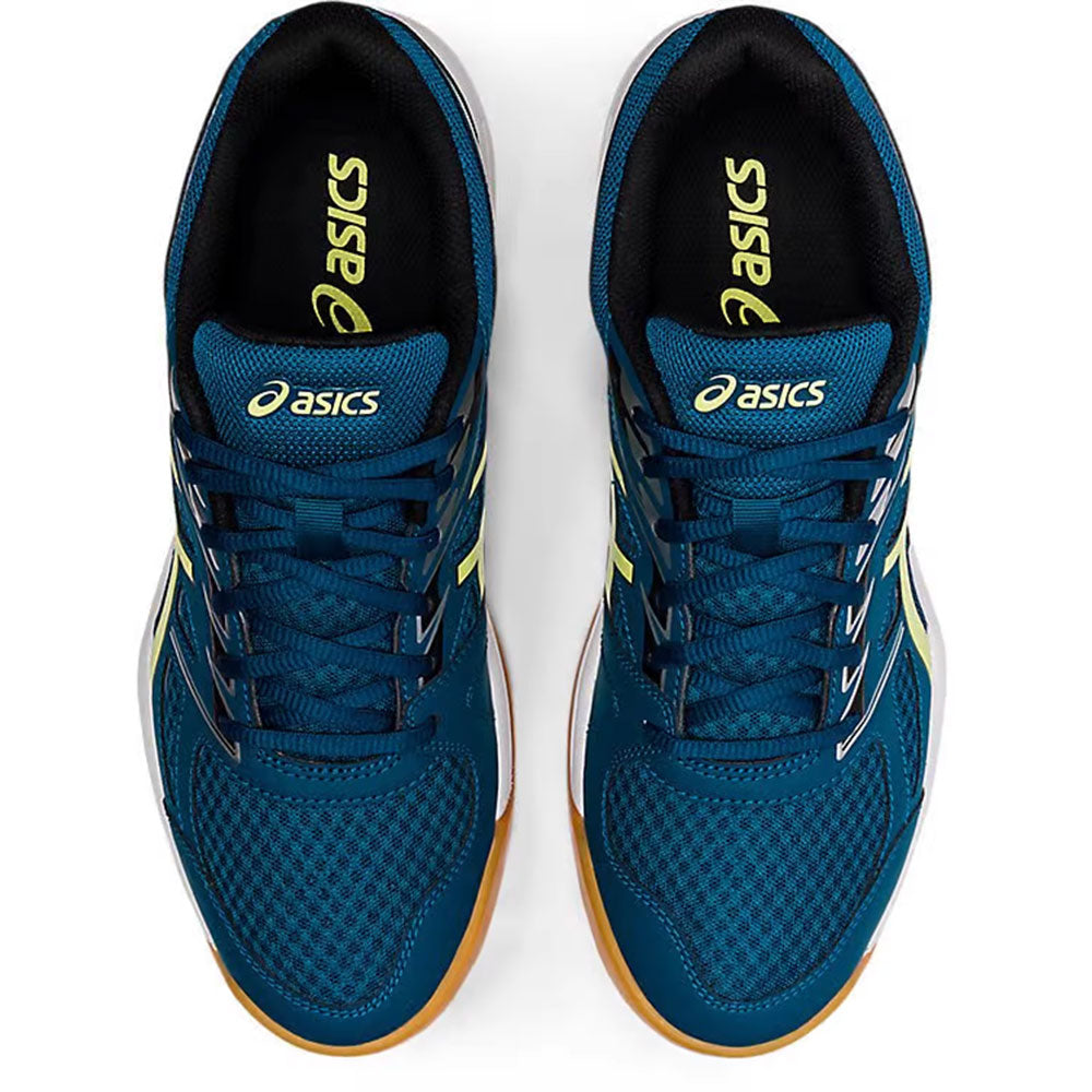 ASICS UPCOURT 4 Indoor Court Shoes ( Deep Sea Teal & Glow Yellow) - Probadminton